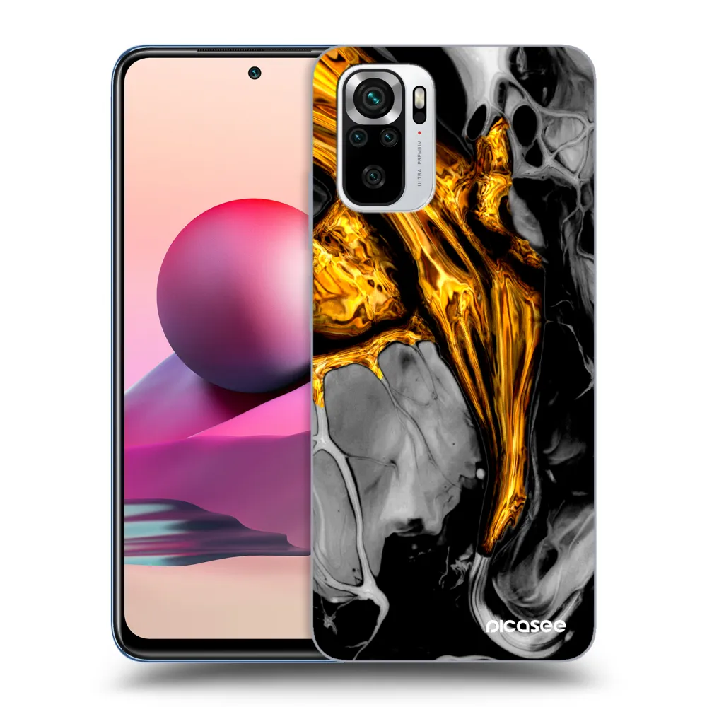 Picasee Xiaomi Redmi Note 10S Hülle - Transparentes Silikon - Black ...
